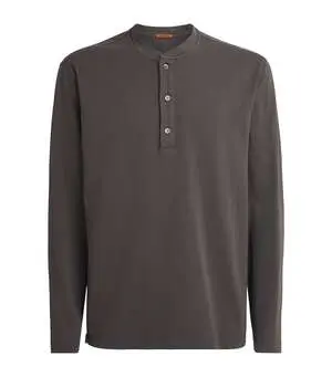 Barena Venezia Cotton Jersey Henley Top