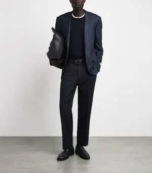 Canali Wool-cashmere-silk Blazer - Navy