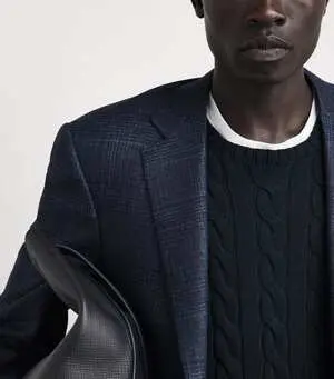 Canali Wool-cashmere-silk Blazer - Navy