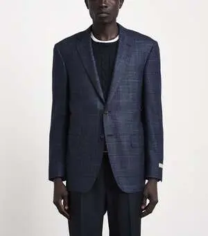 Canali Wool-cashmere-silk Blazer - Navy