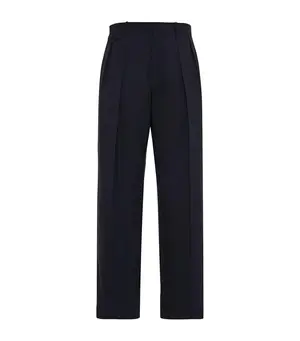 THE ROW Marcello Wool Straight Trousers