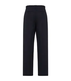 THE ROW Marcello Wool Straight Trousers