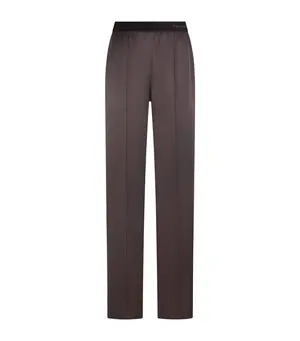 TOM FORD Silk Satin Pyjama Trousers - Brown