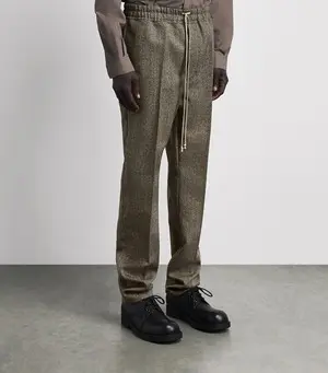 Rick Owens Cotton-wool Drawstring Trousers