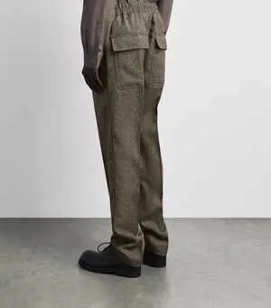 Rick Owens Cotton-wool Drawstring Trousers