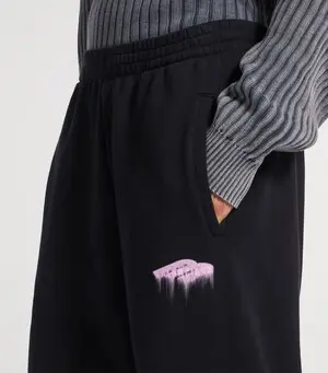 Balenciaga Cotton Wet Brush Baggy Sweatpants