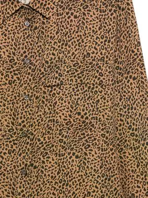 ZANETTI Leopard Print Button-down Shirt