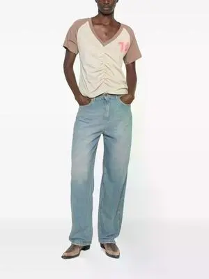 VICOLO Faded Effect Straight-leg Jeans