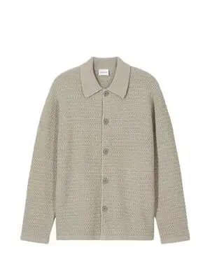 Closed Waffle-knit Button-up Cardigan
