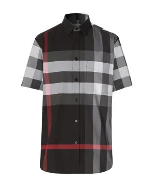 Burberry Checked Short-sleeve Shirt - Black
