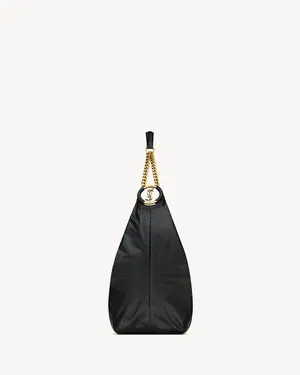 Saint Laurent Hortense Hobo In Shiny Leather