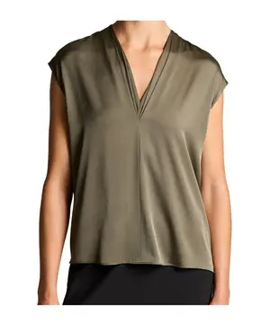 Vince V-neck Cap Sleeve Top - No