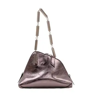 Attico Zippered Shoulder Bag - Gray