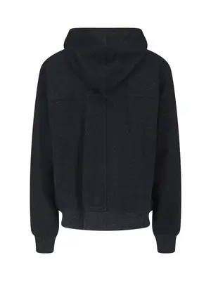 Rick Owens Long-sleeved Hooded Sweatshirt