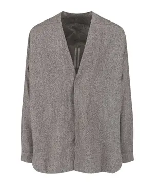 Rick Owens V-neck Long-sleeved Casual Jacket - Gray
