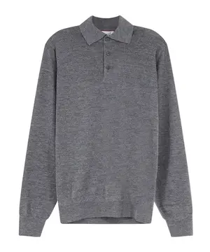 Brunello Cucinelli Long Sleeve Polo Shirt - No