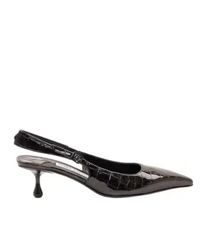 JIMMY CHOO Pointed-toe High-heeled Sandals - Black