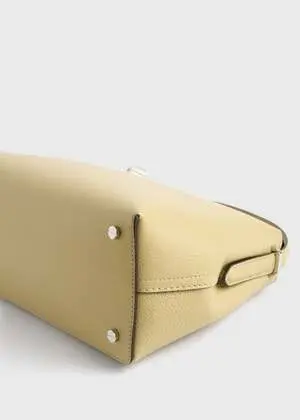 TOTEME T-lock Grained-leather Top Handle