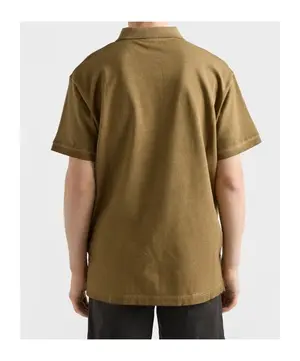 Prada Garment-dyed Cotton Polo Shirt