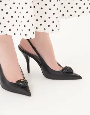 Valentino Garavani Coeur Royal Slingback Pumps - Black