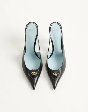 Valentino Garavani Coeur Royal Slingback Pumps - Black