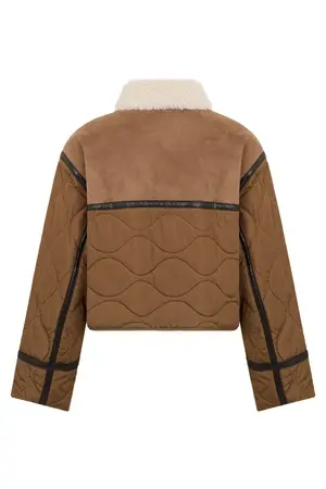 Max Mara Quilted Cropped Jacket With Luxepad Insulation - Camel
