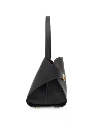 FERRAGAMO Hug Hook-and-eye Leather Tote Bag - Black