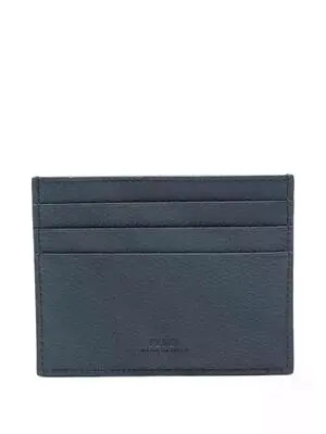 Fendi Logo-plaque Pebbled-leather Cardholder