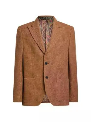 Etro Single-breasted Knit Cashmere And Wool Jacket