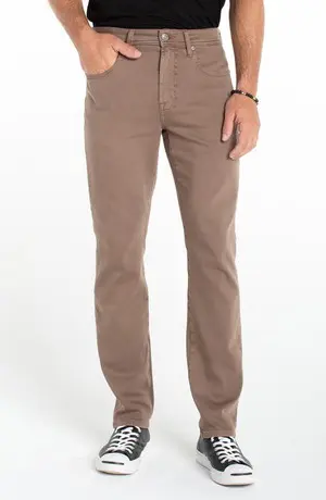LIVERPOOL Kingston Modern Slim Straight Leg Twill Pants - Pine Bark