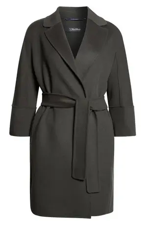 Max Mara Arona Belted Virgin Wool Wrap Coat