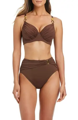 BLEU BY ROD BEATTIE High Waist Draped Swim Bottoms