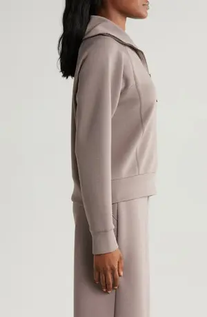 Spanx Airessentials Half Zip Sweatshirt - Smoke