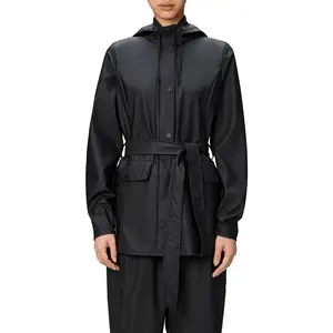 Rains Curve Waterproof Rain Jacket - Black