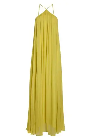 Staud Dasha Halterneck Maxi Dress - Citron