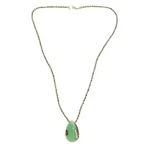 MADISON BEVERLY HILLS Handcrafted Chrysoprase Teardrop Necklace