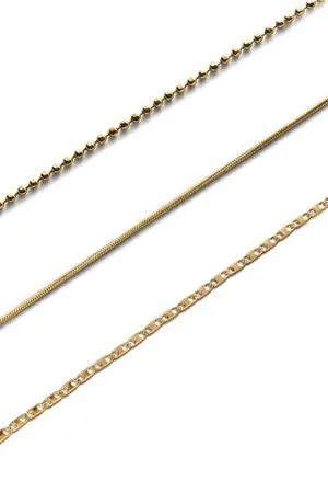 Baublebar Set Of 3 Goldtone Water Resistant Necklaces