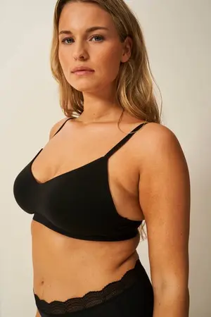 STRIPE & STARE Padded Bra Two Pack - Black