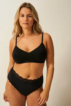 STRIPE & STARE Padded Bra Two Pack - Black