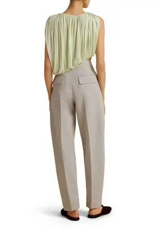 Marina Moscone Gathered Draped Top