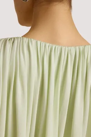 Marina Moscone Gathered Draped Top