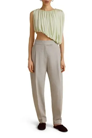 Marina Moscone Gathered Draped Top