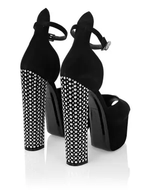 Philipp Plein High Heel Platform Sandals Studs And Strass