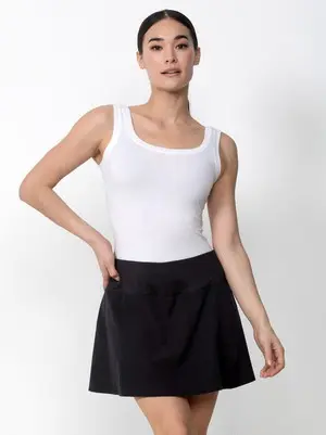 SINGLE STITCH Pleated Skort - Black
