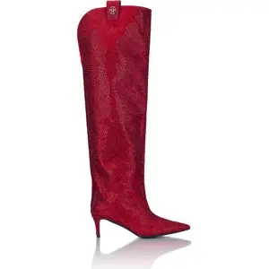 Philipp Plein Embellished Over-the-knee Boots - Red