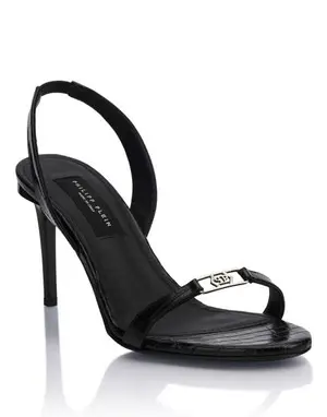 Philipp Plein Hexagon High Heel Sandals - Black