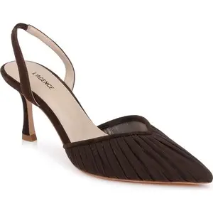 L'Agence Bowery Pointed Toe Slingback Pump - Chocolate