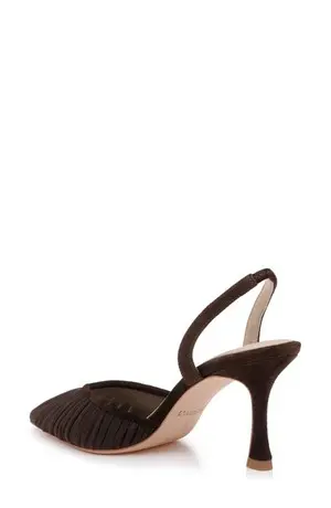 L'Agence Bowery Pointed Toe Slingback Pump - Chocolate