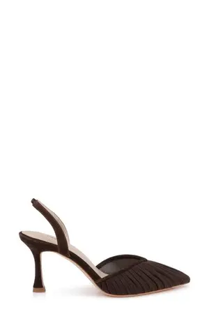 L'Agence Bowery Pointed Toe Slingback Pump - Chocolate