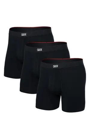 SAXX Assorted 3-pack Vibe Xtra Super Soft Boxer Briefs - Black